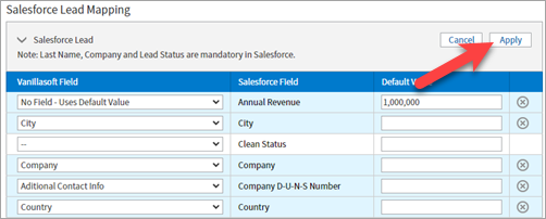 Salesforce Object Mapping Custom Object Mapping Vanillasoft 5117