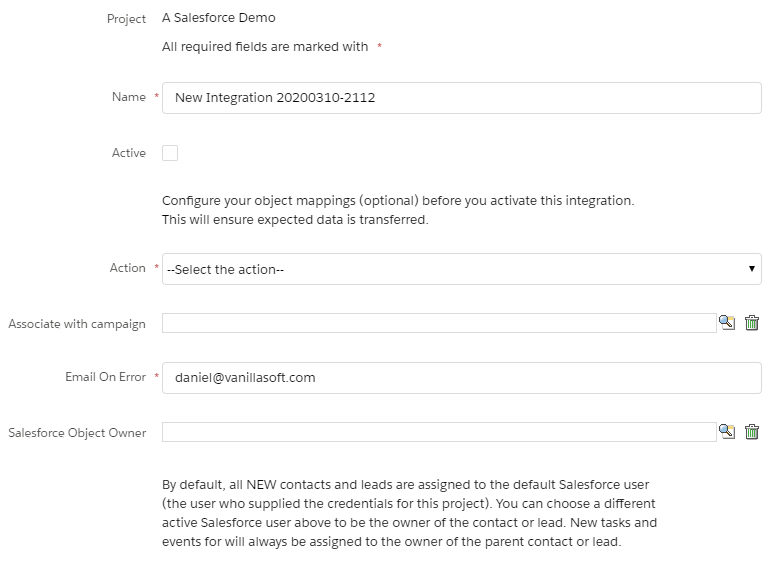 Create And Update Vanillasoft Integrations Inside Salesforce App Vanillasoft