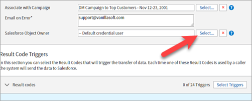 Salesforce Object Mapping Configuration Vanillasoft
