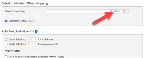 Salesforce Object Mapping Configuration Vanillasoft