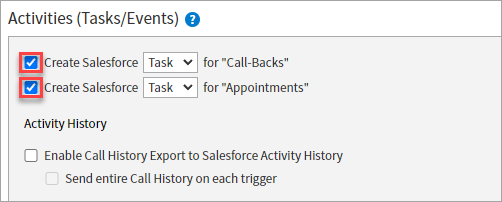 Salesforce Object Mapping Task Mapping Vanillasoft 